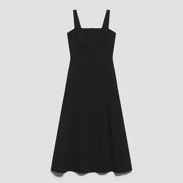 Theory Square Neck Dress In Good Linen