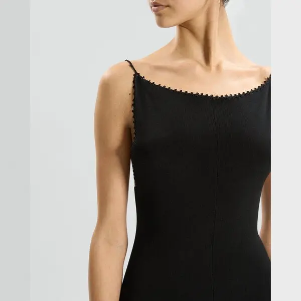 Theory Rayon Knit Square Neck Dress
