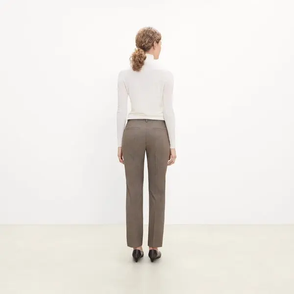 Theory Marcee Pant In Good Wool - Walnut Melange