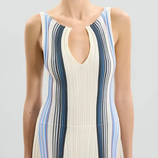 Theory Draped Tank Dress In Organic Cotton-blend