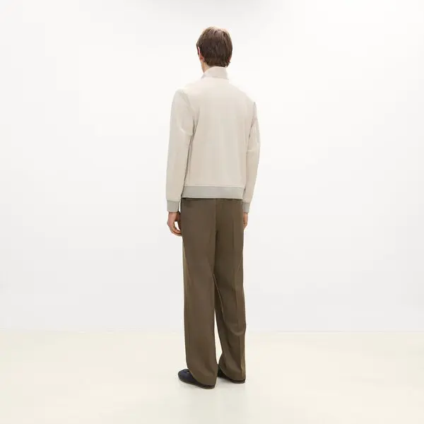 Theory Bomber Jacket In Precision Ponte - Silver Stone