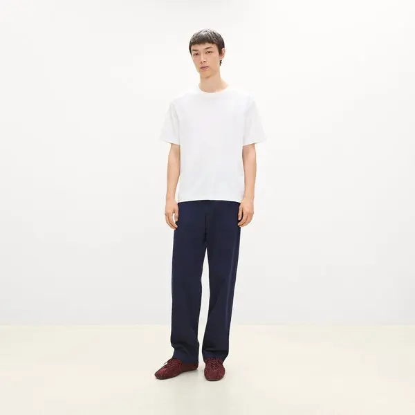 Theory Straight Chino Pant In Moonsoft Cotton - Baltic
