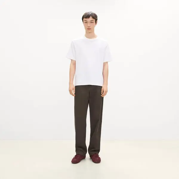 Theory Straight Chino Pant In Moonsoft Cotton - Classic Brown