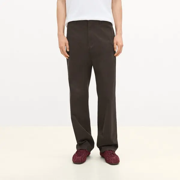 Theory Straight Chino Pant In Moonsoft Cotton - Classic Brown