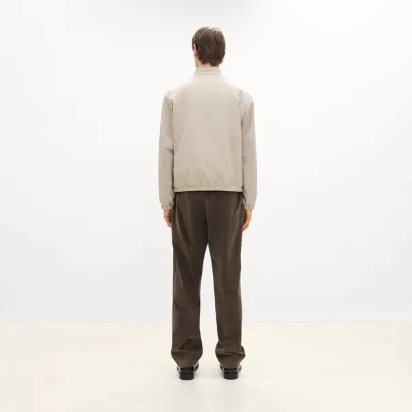 Theory Harrington Jacket In Motion Wool Twill - Silver Stone