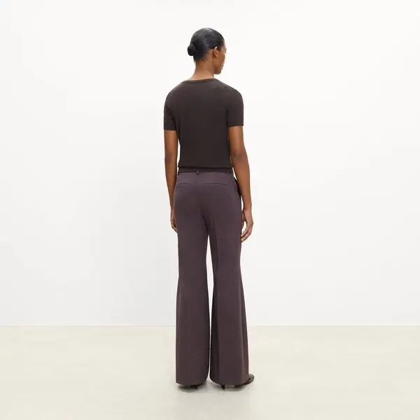 Theory Melange Crepe Fluid Flare Pant