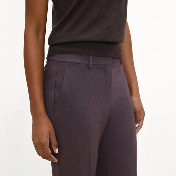 Theory Melange Crepe Fluid Flare Pant