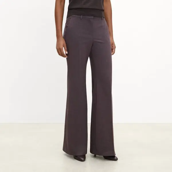 Theory Melange Crepe Fluid Flare Pant