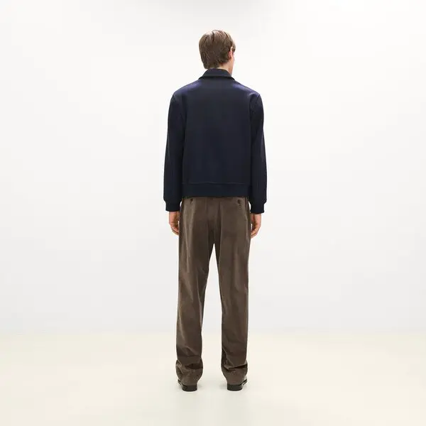 Theory Bomber Jacket In Plush Melton - Baltic