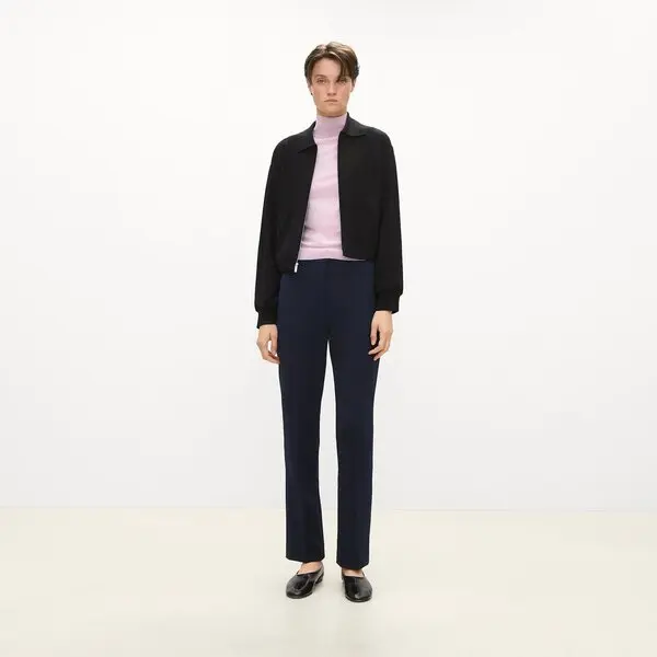 Theory Marcee Pant In Admiral Crepe - Midnight Navy