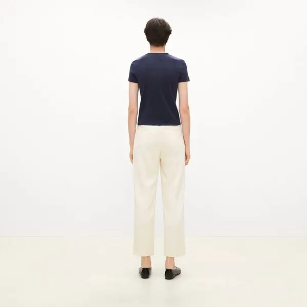 Theory Classic Straight Pull-on Pant In Admiral Crepe - Rice