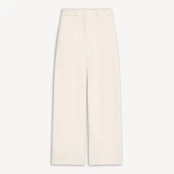 Theory Relaxed Straight Pant In Double-knit Jersey - Ivory