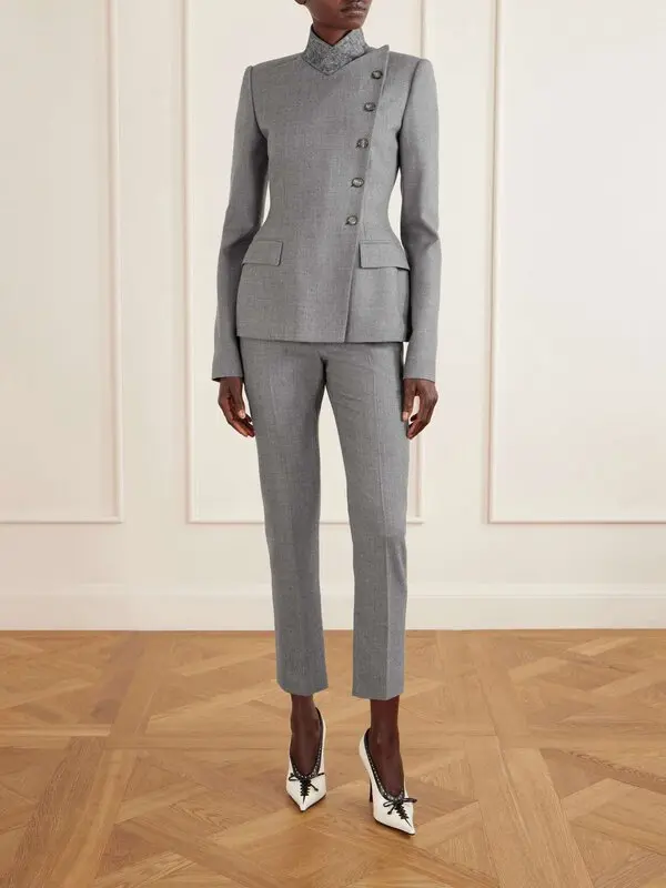 Alexander McQueen Padded Double-breasted Wool Jacket