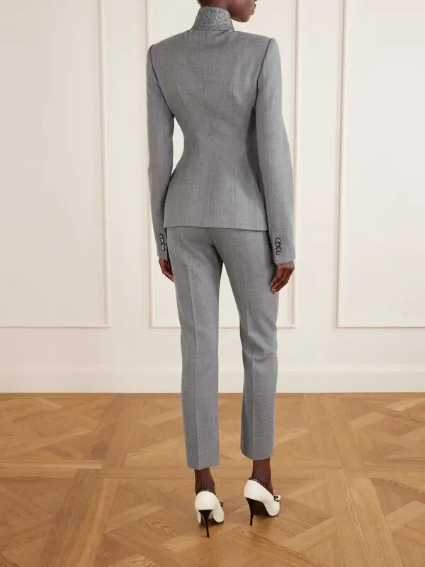 Alexander McQueen Padded Double-breasted Wool Jacket