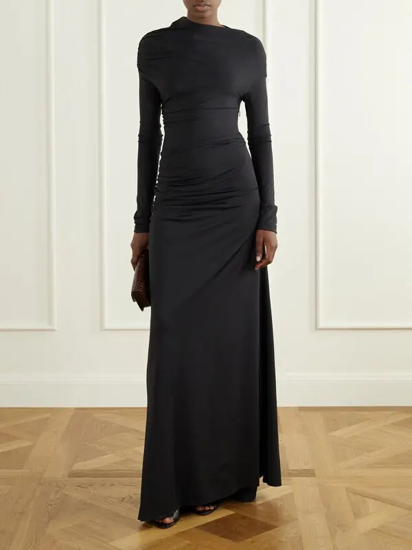 Victoria Beckham Draped Stretch-jersey Gown