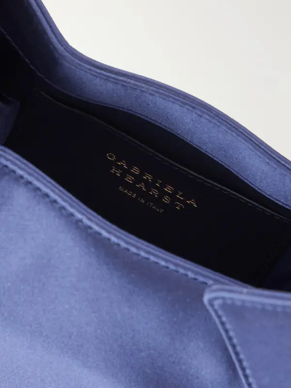 Gabriela Hearst Soft Demi Satin Clutch - Blue
