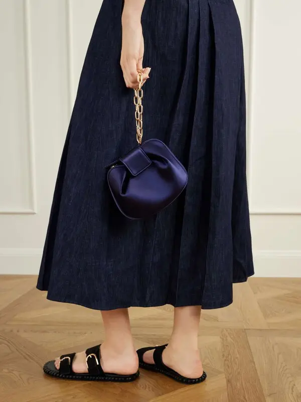 Gabriela Hearst Soft Demi Satin Clutch