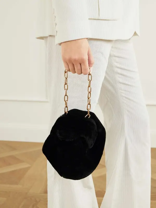 Gabriela Hearst Soft Demi Shearling Clutch
