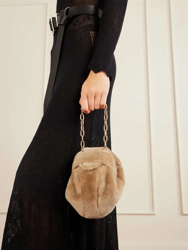 Gabriela Hearst Soft Demi Shearling Clutch