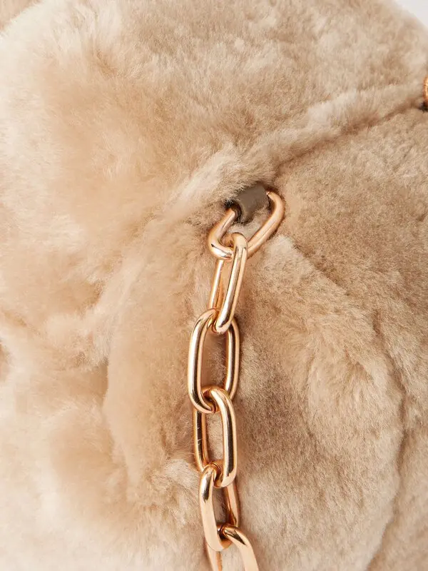 Gabriela Hearst Soft Demi Shearling Clutch