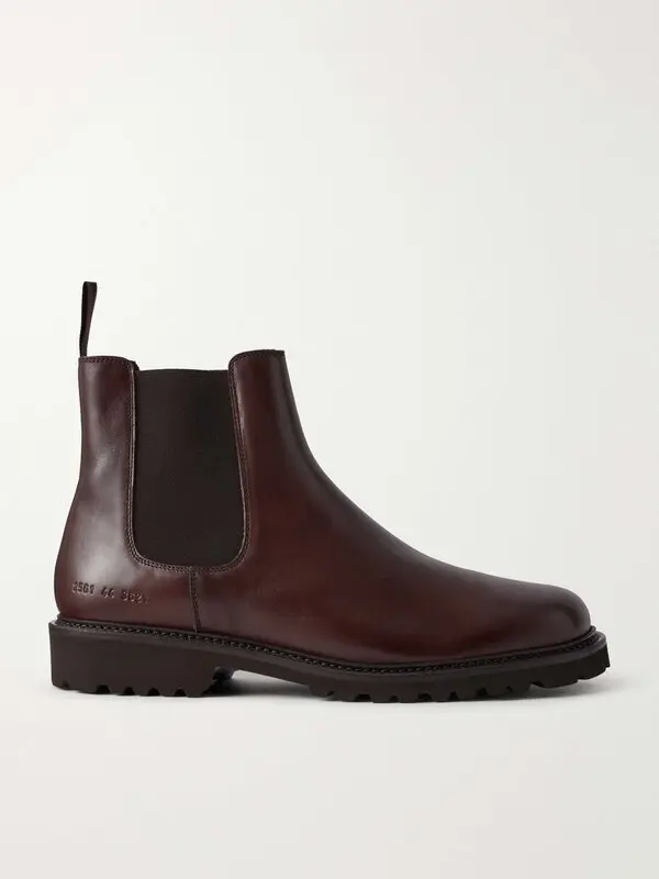 COMMON PROJECTS Leather Chelsea Boots - Burgundy