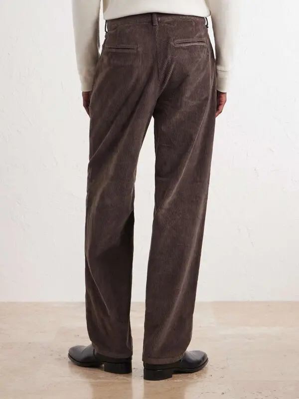 Rag & Bone Wide-leg Pleated Cotton-blend Corduroy Trousers
