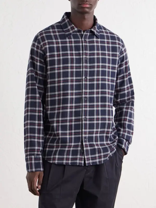 Rag & Bone Tomlin Checked Cotton-flannel Shirt - Blue