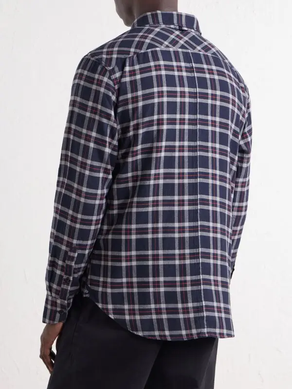 Rag & Bone Tomlin Checked Cotton-flannel Shirt - Blue