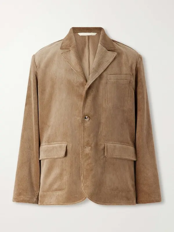 De Bonne Facture Métier Cotton-corduroy Suit Jacket - Beige