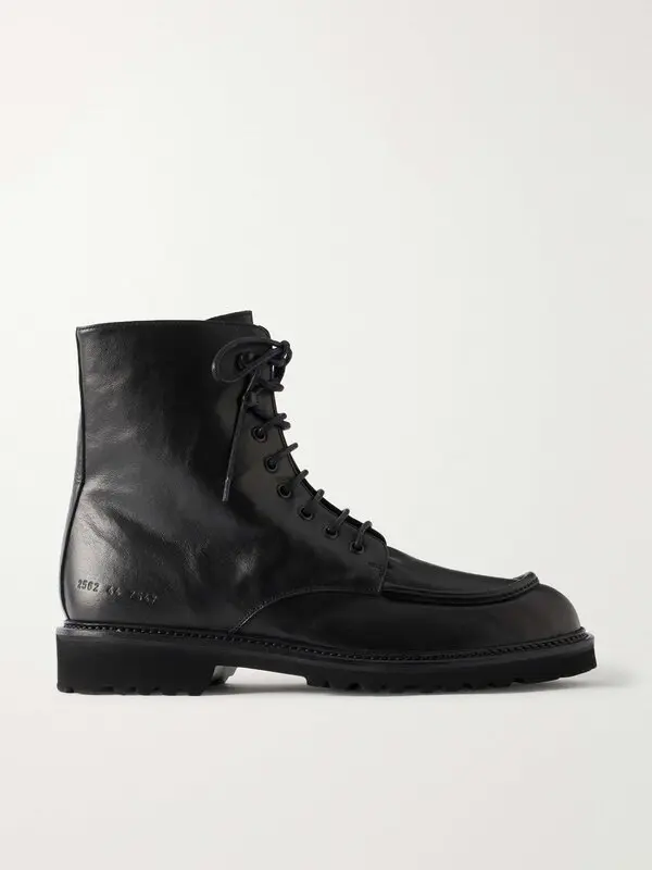 COMMON PROJECTS Leather Lace-up Boots - Black