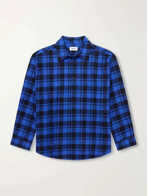 AGOLDE Stanhope Checked Cotton-flannel Shirt