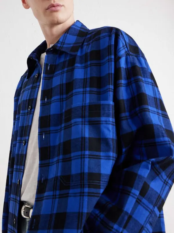 AGOLDE Stanhope Checked Cotton-flannel Shirt