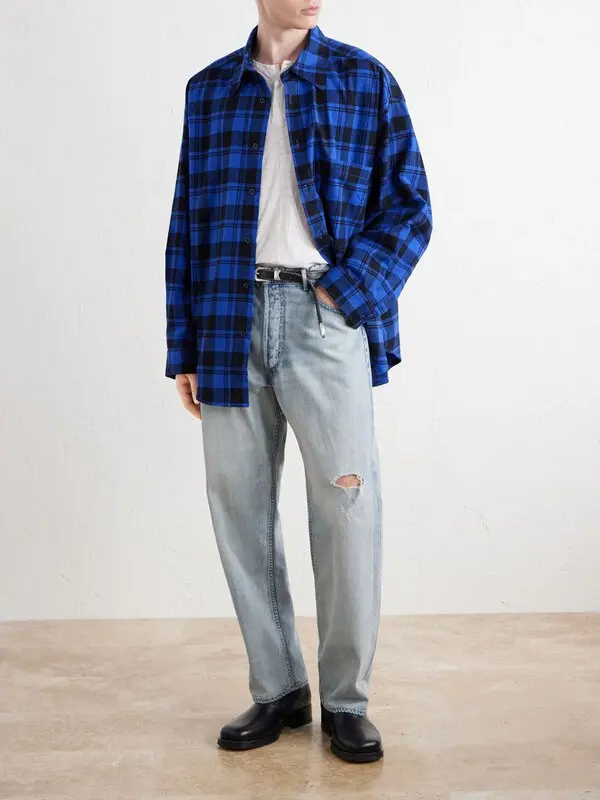 AGOLDE Stanhope Checked Cotton-flannel Shirt