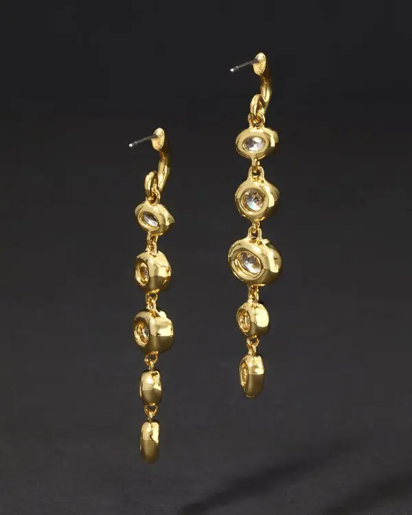 Alexis Bittar Asterales Linear Drop Hoop Earrings