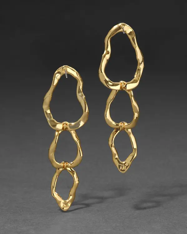 Alexis Bittar Brut Triple Link Post Earrings