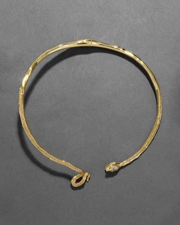 Alexis Bittar Serpent Crystal Skinny Collar Necklace