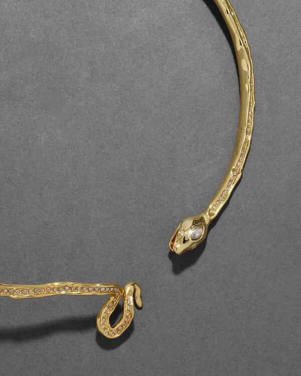 Alexis Bittar Serpent Crystal Skinny Collar Necklace