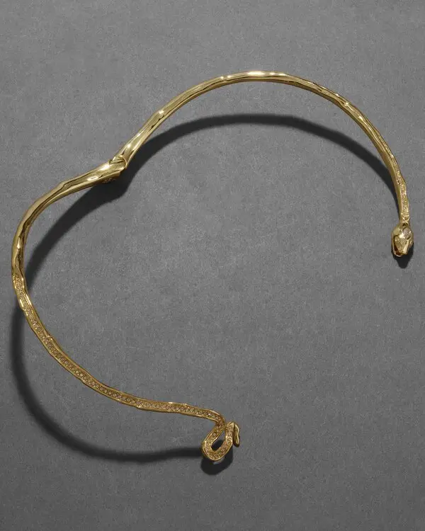 Alexis Bittar Serpent Crystal Skinny Collar Necklace