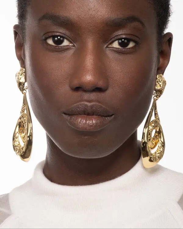 Alexis Bittar Brut Large Twisted Drop Clip Earrings