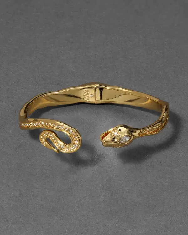 Alexis Bittar Serpent Crystal Bypass Hinge Bracelet