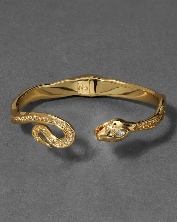 Alexis Bittar Serpent Crystal Bypass Hinge Bracelet