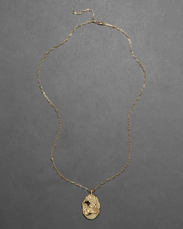 Alexis Bittar Brut Lion Charm Pendant Necklace