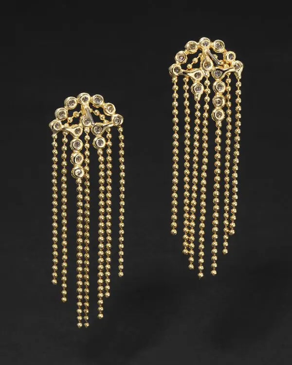 Alexis Bittar Asterales Bubble Fringe Chandelier Earrings