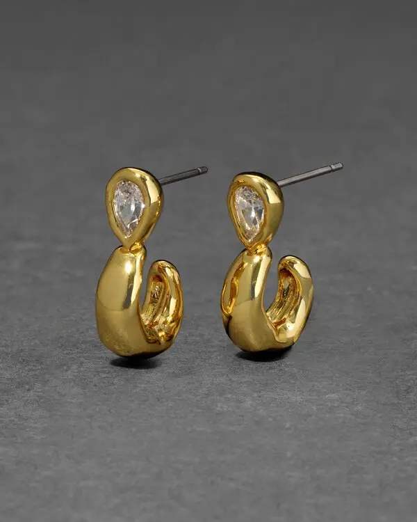 Alexis Bittar Asterales Teardrop Huggie Hoop Earrings