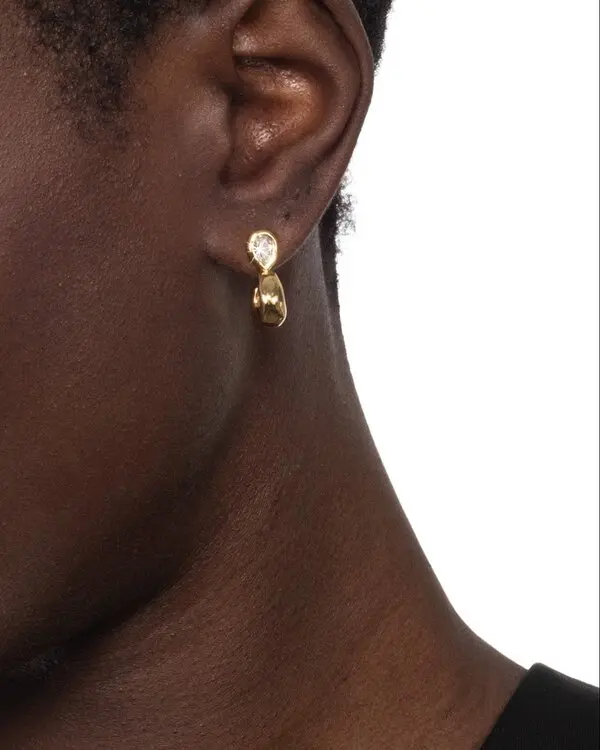 Alexis Bittar Asterales Teardrop Huggie Hoop Earrings