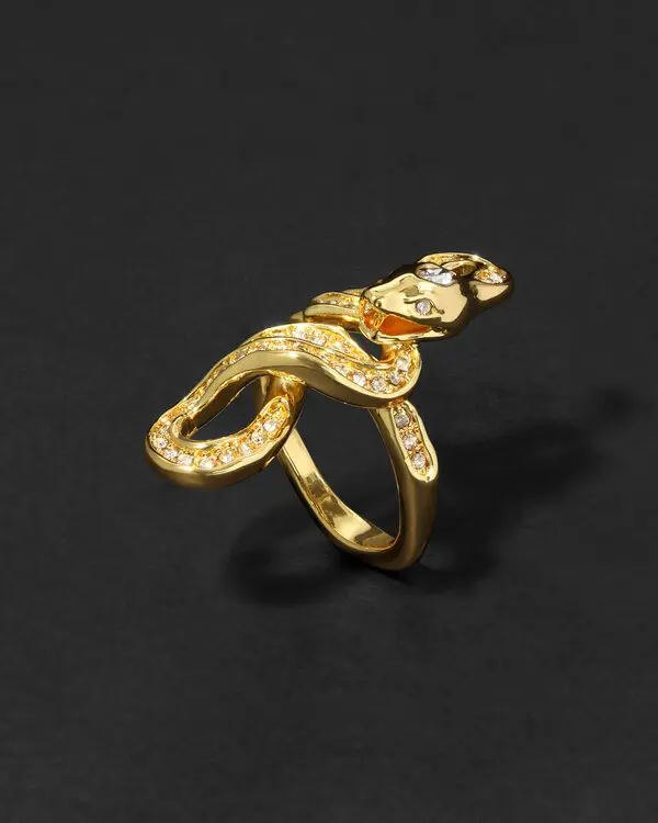 Alexis Bittar Serpent Crystal Coiled Ring