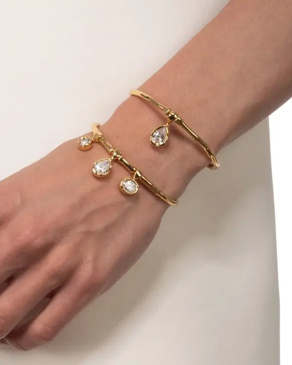 Alexis Bittar Asterales Solitaire Charm Cuff Bracelet - Gold