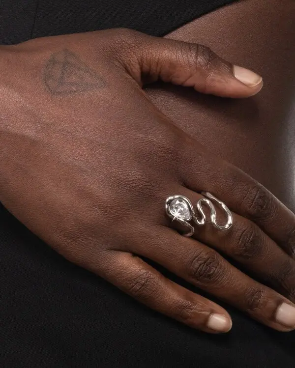 Alexis Bittar Asterales Floating Cz Vine Ring