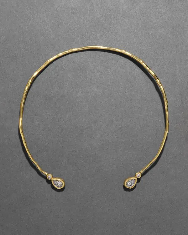 Alexis Bittar Asterales Crystal Capped Skinny Collar Necklace