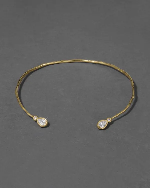 Alexis Bittar Asterales Crystal Capped Skinny Collar Necklace